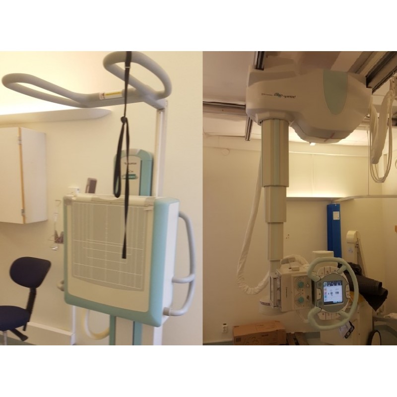 Shimadzu RADspeed CH-200 Rad Room with wall bucky